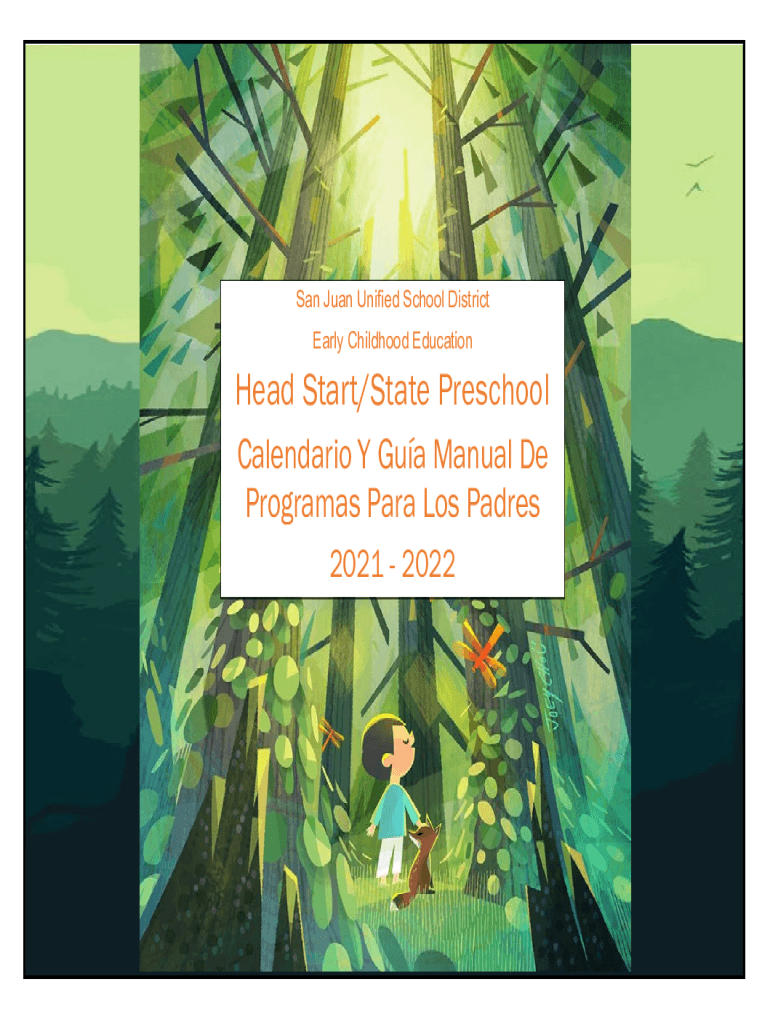 Fillable Online State Preschool/Head Start Full Day WRAP - San Juan ...