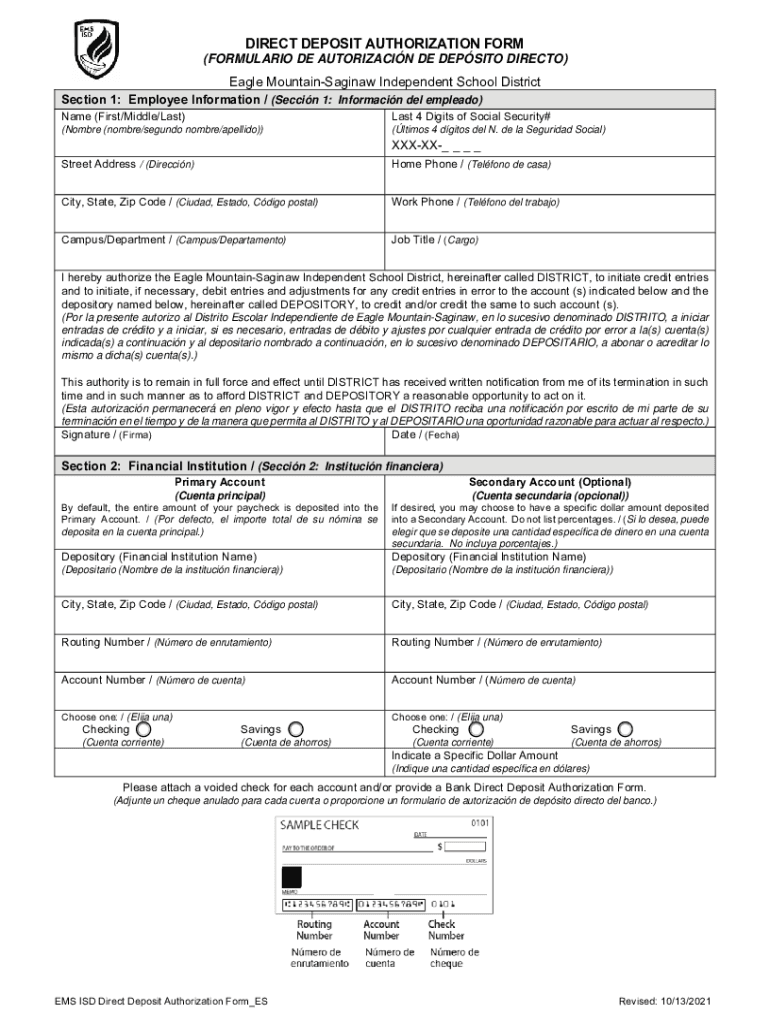 Fillable Online EMS Direct Deposit Authorization FormES 10-13-2021.docx ...