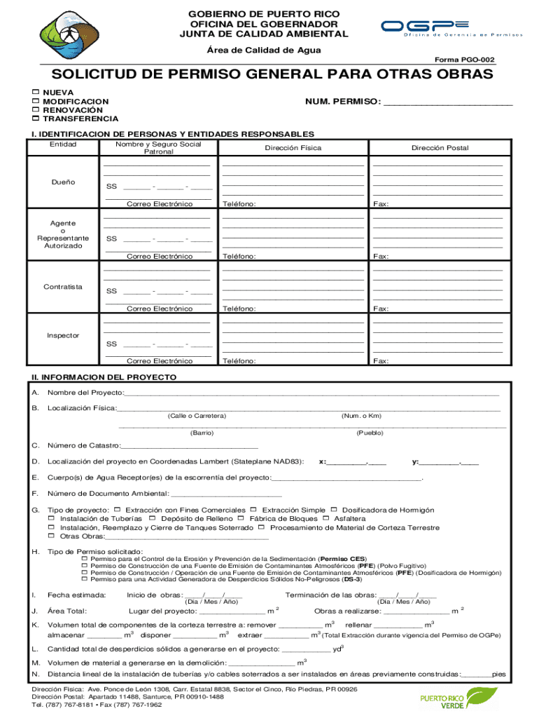 Fillable Online Fillable Online www2 pr gobierno de puerto rico oficina ...