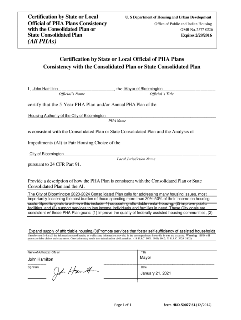 Fillable Online 5-Year PHA Plan (for All PHAs) - PDF Free Download ...