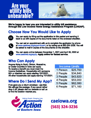 Fillable Online Utility Bill Assistance Application Checklist Fax Email ...
