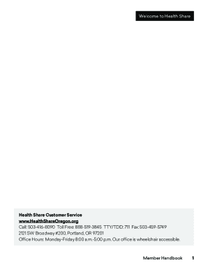 Fillable Online Contact Us - Health Share of Oregon Fax Email Print ...