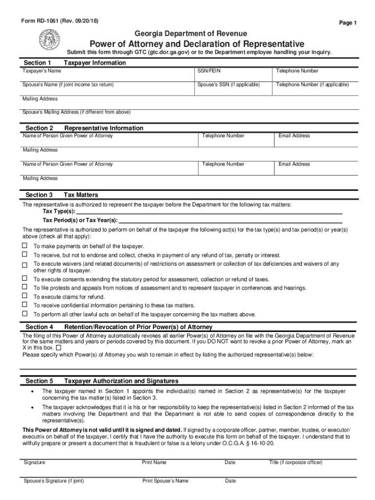 Fillable Online dor.georgia.govdocumentformPage 1 Georgia Department of ...