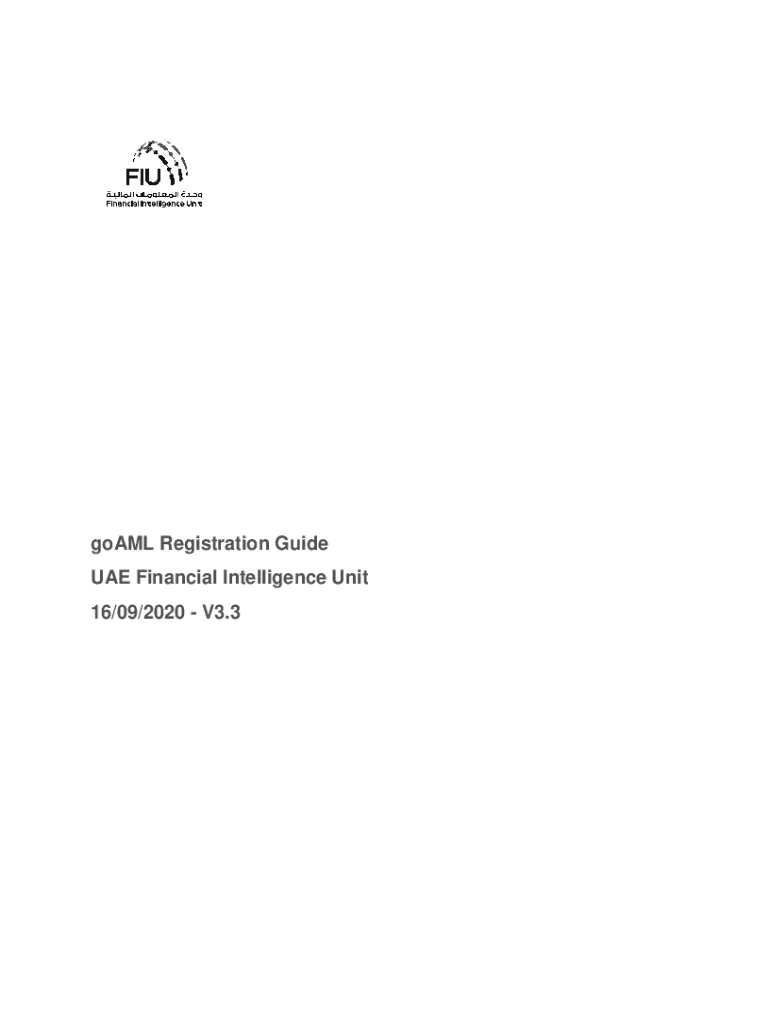 Fillable Online goAML Registration Guide UAE Financial Intelligence ...