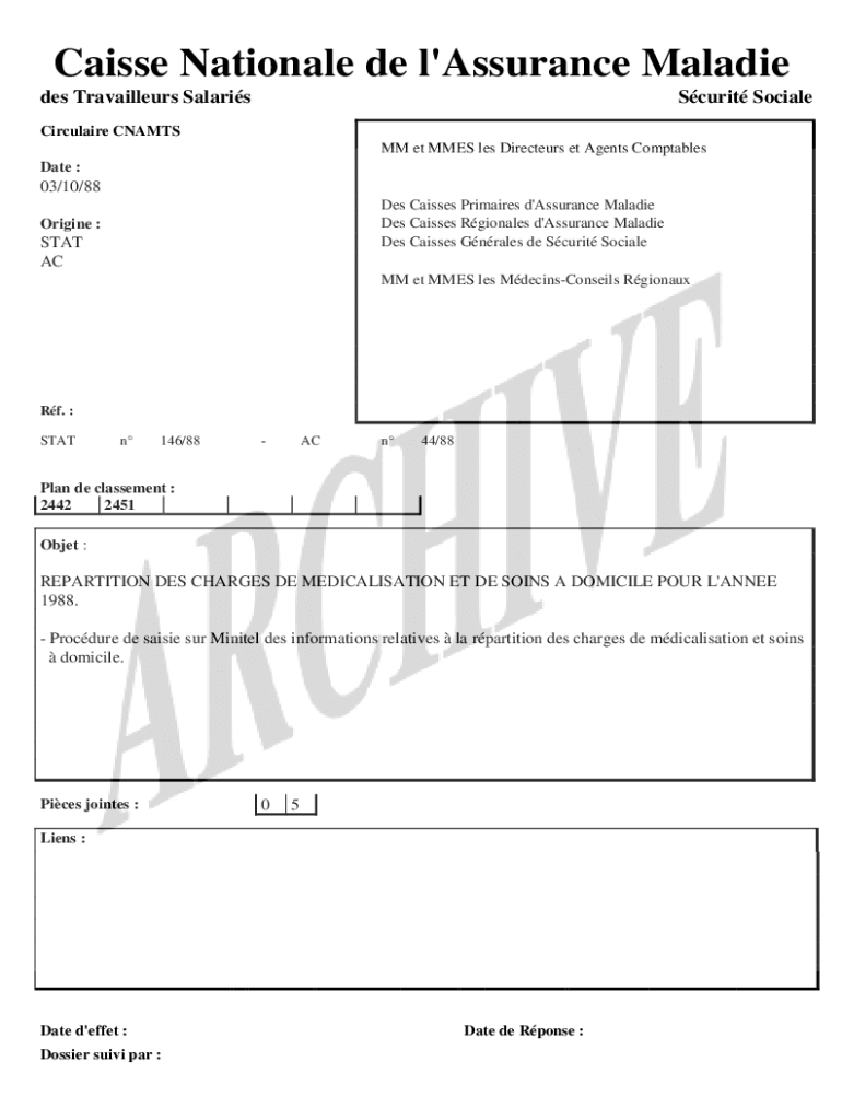 Fillable Online La Cnamts : Caisse nationale d'Assurance maladie des ...