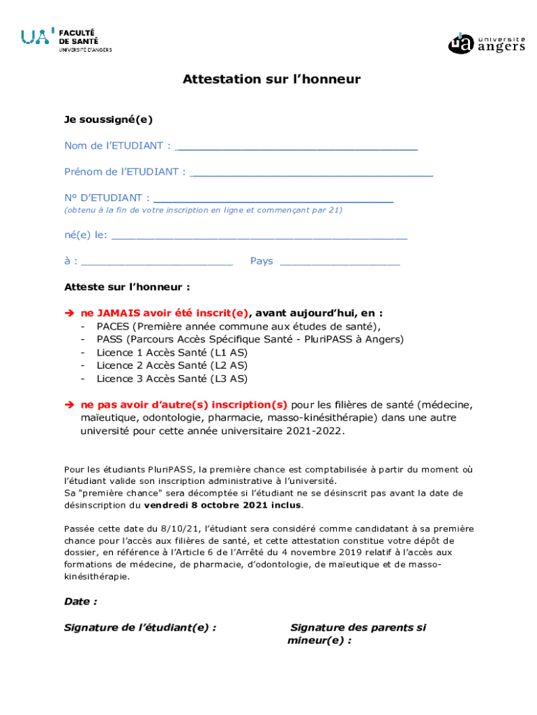 Attestation Sur L Honneur Avis D Imposition – VRIMCA