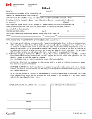 Fillable Online Bid Bond - Construction Contracting Fax Email Print ...