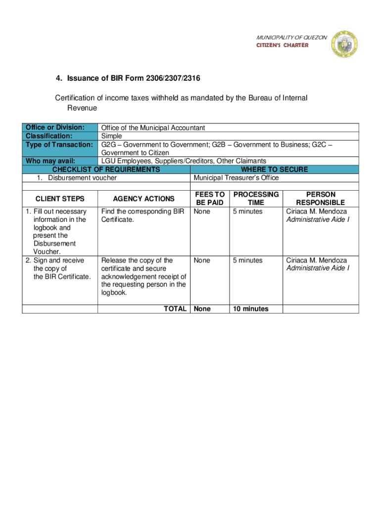 Fillable Online quezonquezon.gov-ph.net wp-content uploads4. Issuance ...