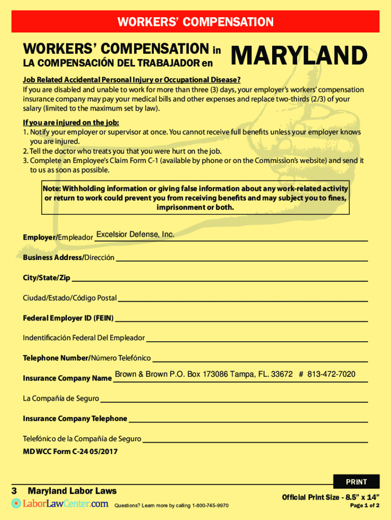 Fillable Online KNOW YOUR RIGHTS IN THE WORKPLACE - Excelsior Defense ...