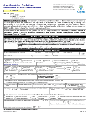 Fillable Online Submit a Life, Accident or Waiver Claim - New York Life ...