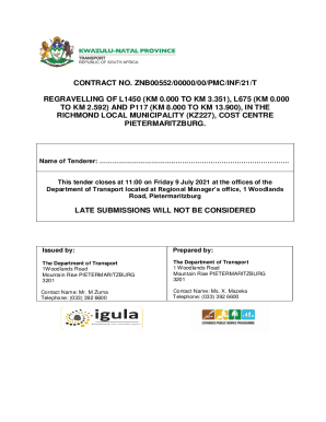 Fillable Online PDF Contract CIDB Document - KwaZulu-Natal Department ...