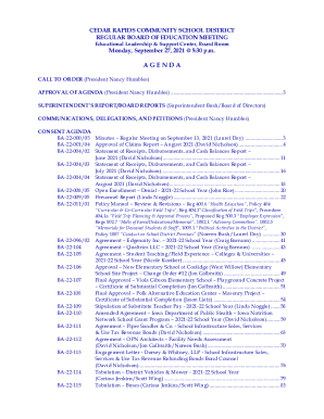 Fillable Online APPROVAL OF AGENDA Fax Email Print - pdfFiller