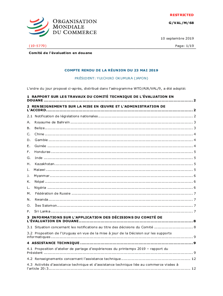 Fillable Online DECLARATION ON THE CONCLUSION OF ... - docs.wto.org Fax ...