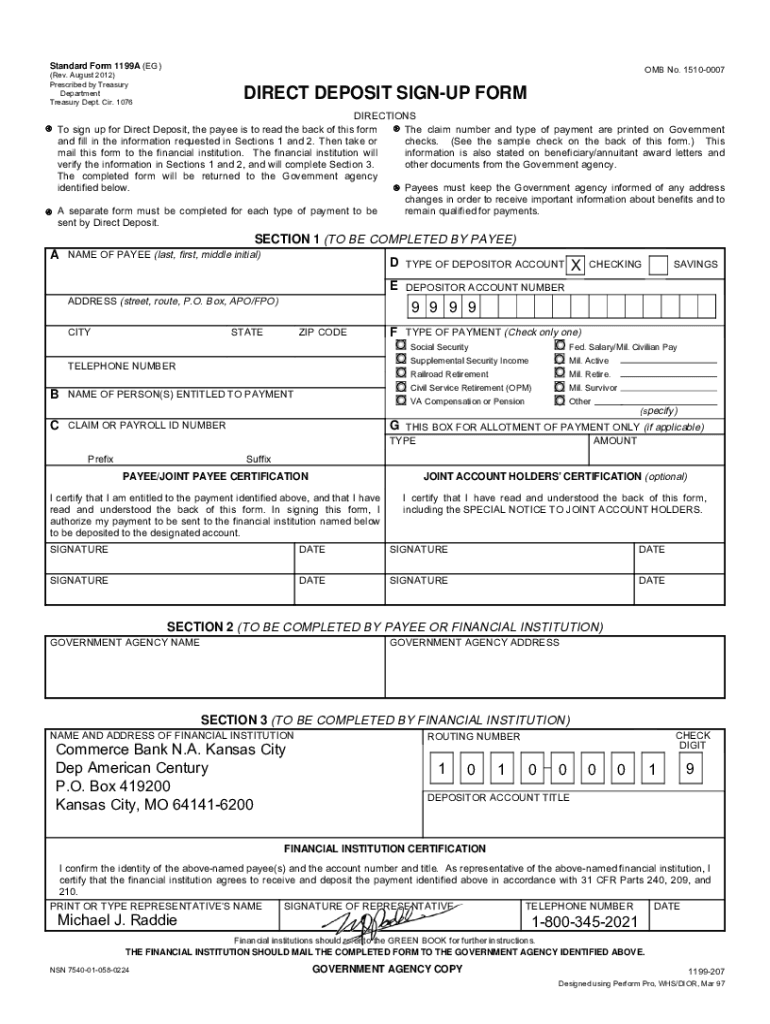 Fillable Online www.test.americancentury.comForm1199AStandard Form ...
