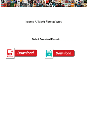 Fillable Online Income Affidavit Format Word. Income Affidavit Format ...