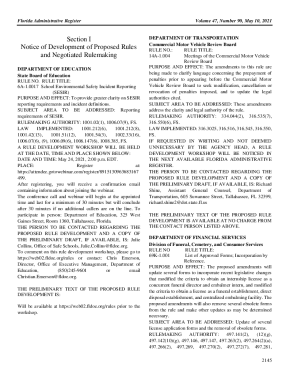 Fillable Online Notice of Development of Proposed Rules and Negotiated ...