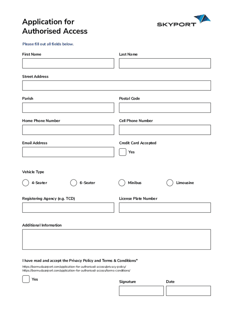 Fillable Online Application for Authorised Access Fax Email Print ...