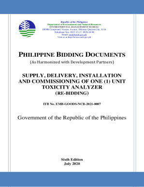 Fillable Online emb gov PHILIPPINE BIDDING DOCUMENTS - emb.gov.ph Fax Email Print - pdfFiller