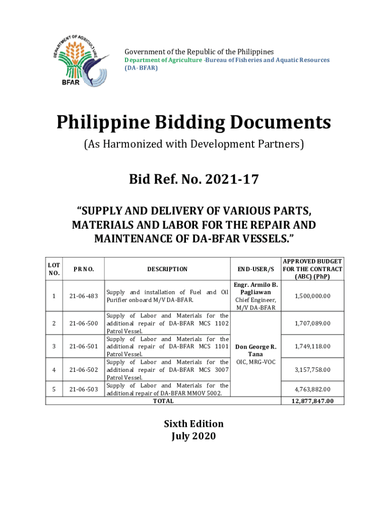 Fillable Online PDF Philippine Bidding Documents - You are here: Home ...