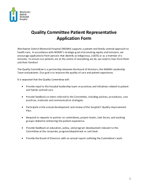 Fillable Online www.wdmh.on.ca uploads PFECQuality Committee Patient ...