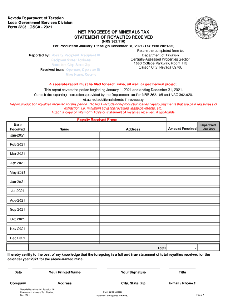 Fillable Online Fillable Online Net Proceeds Forms and Instructions ...