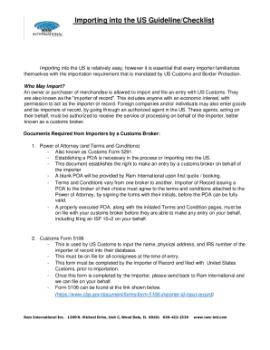 Fillable Online Exporting to the United States - Dealing with U.S ...