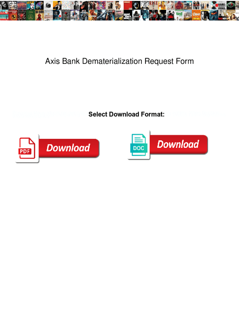 Fillable Online Axis Bank Dematerialization Request Form boone. Axis Bank Dematerialization ...