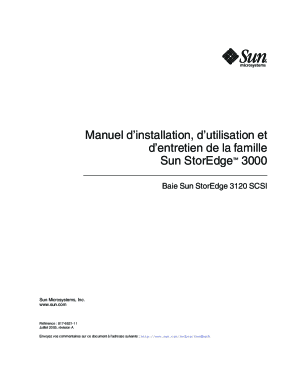 Fillable Online Manuel d'installation, d'utilisation et d'entretien de ...