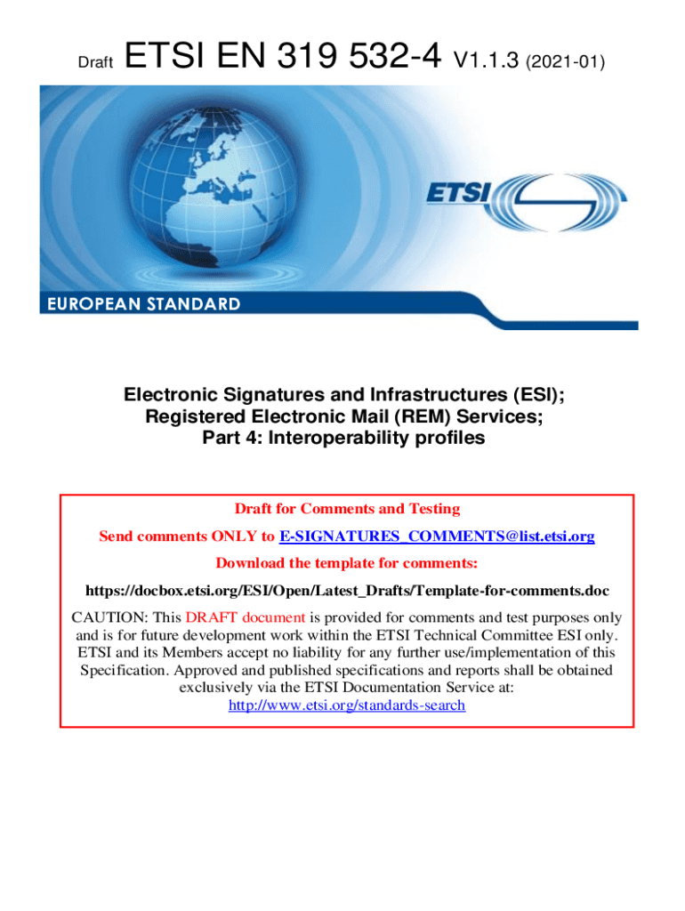 Fillable Online docbox etsi ETSI EN 319 532-4 V1.1.1. Electronic Signatures and Infrastructures ...