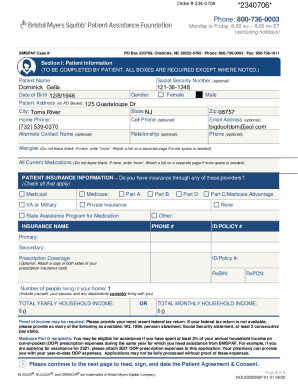 Fillable Online Fillable BMSPAF Enrollment Form - Fill io Fax Email ...