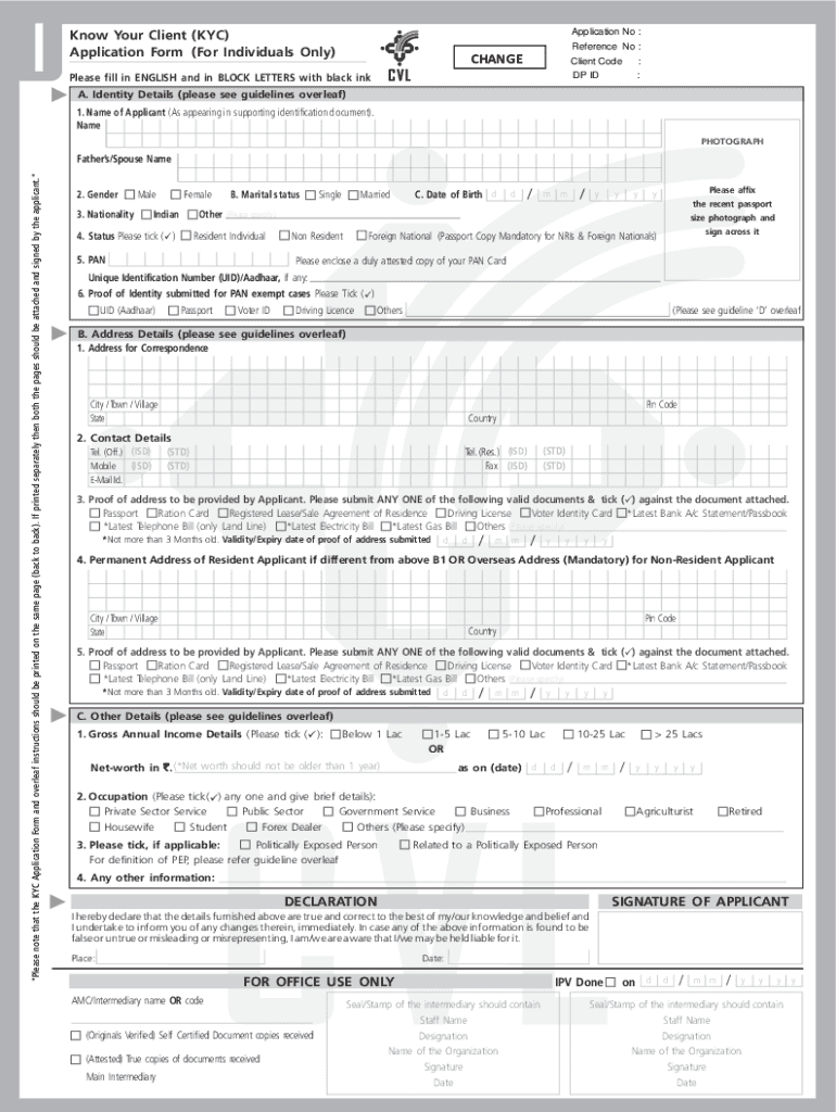 Fillable Online Get the free I Know Your Client (KYC) Application Form ...