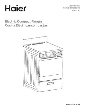 Fillable Online Electric Compact Ranges Fax Email Print - pdfFiller