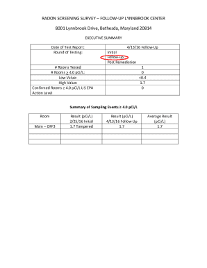 Fillable Online MCPS radon letter report- Lynnbrook Center Fax Email ...