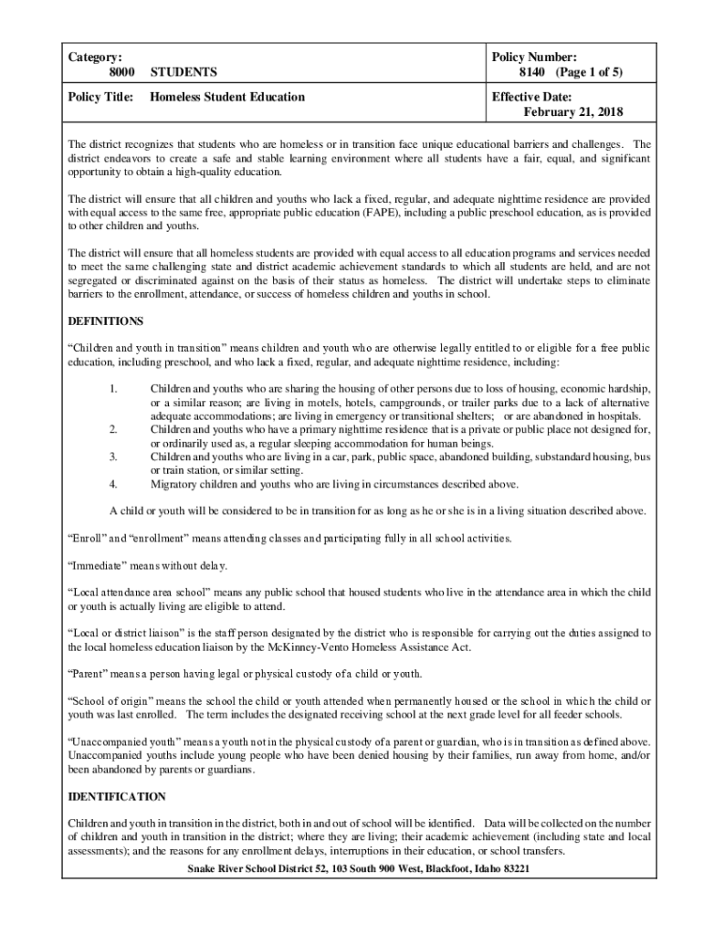Fillable Online PDF McKinney-Vento Homeless Act Guidance - Ohio ...