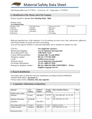 Fillable Online The Most Complete Free Material Safety Data Sheet (MSDS ...