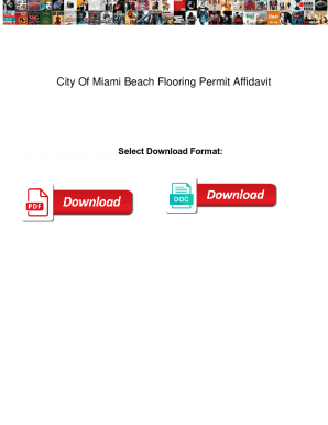 Fillable Online City Of Miami Beach Flooring Permit Affidavit ...