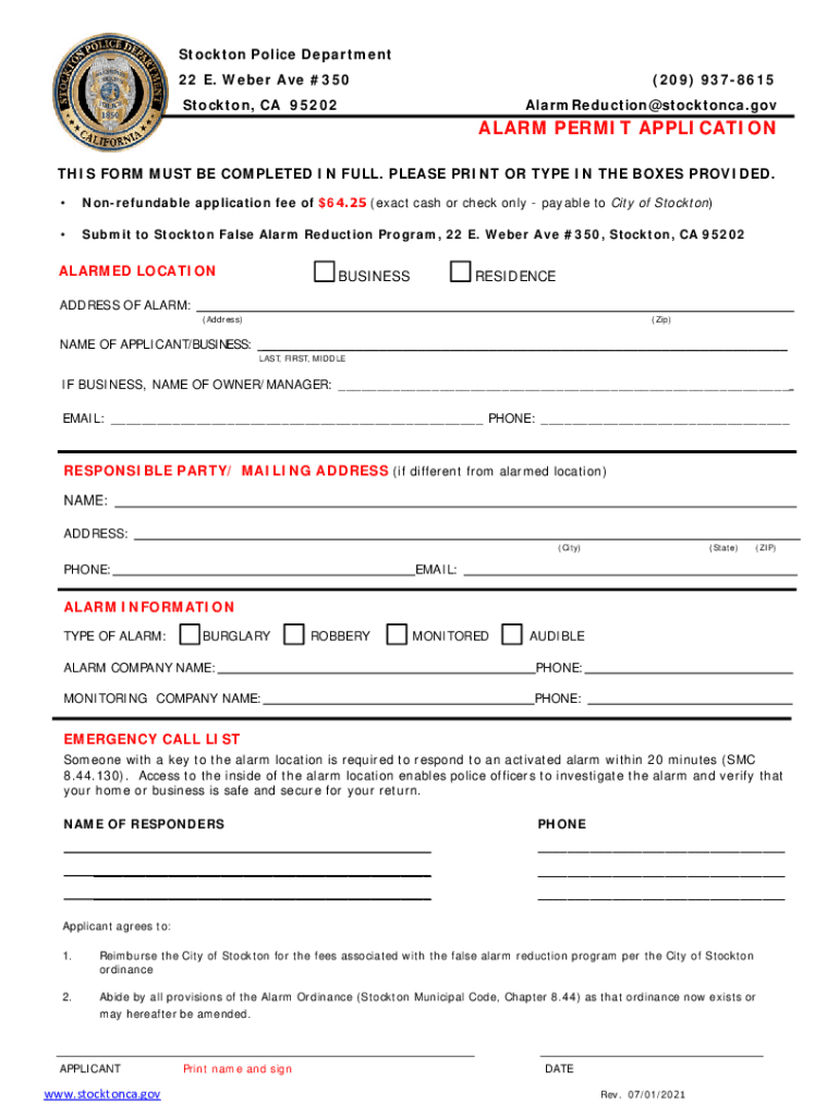 Fillable Online Police Department-Case Review22 E Weber Ave, Stockton ...