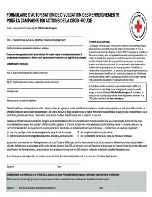 Fillable Online Information release form - CRC - Canadian Red Cross Fax ...