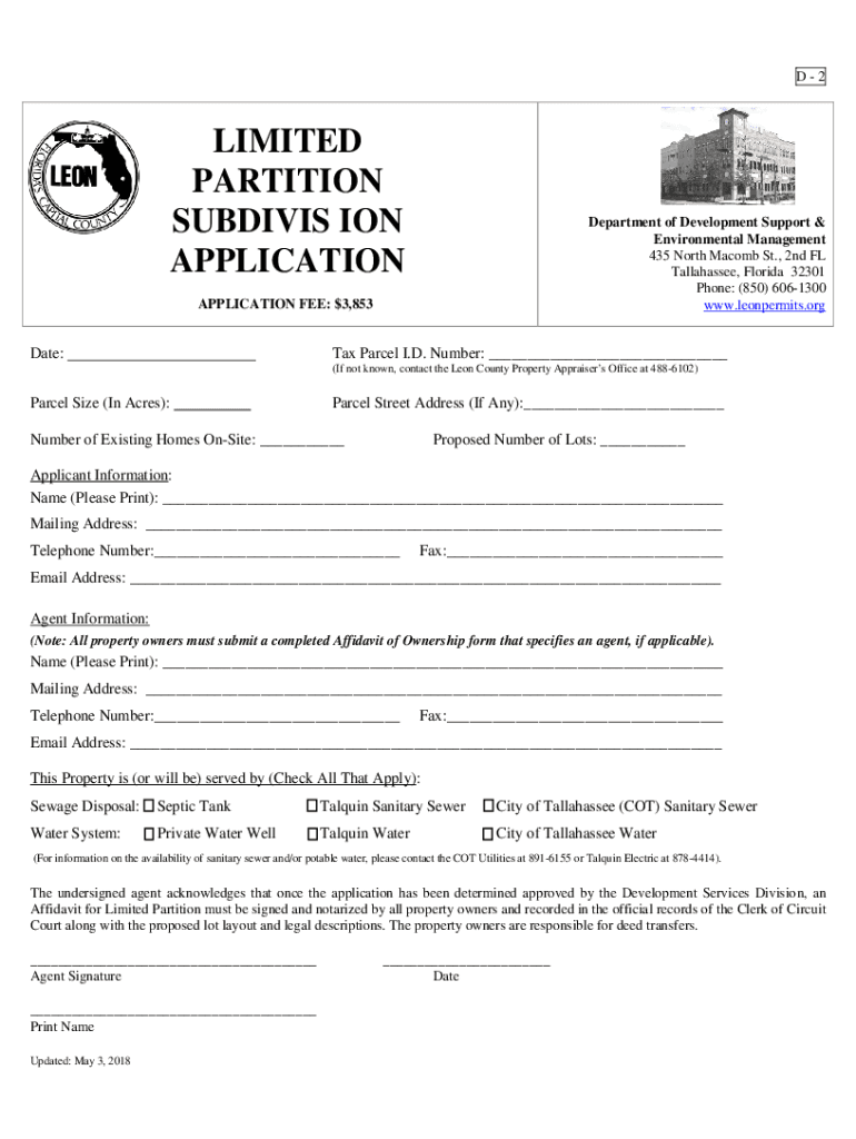 Fillable Online cms leoncountyfl Get the free DEPARTMENT OF DEVELOPMENT SUPPORT AND - cms ...