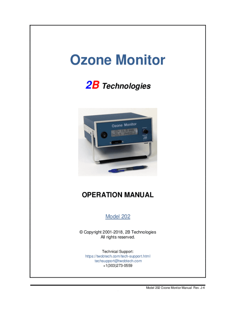 Fillable Online PDF Ozone Monitor - 2B Technologies Fax Email Print - pdfFiller