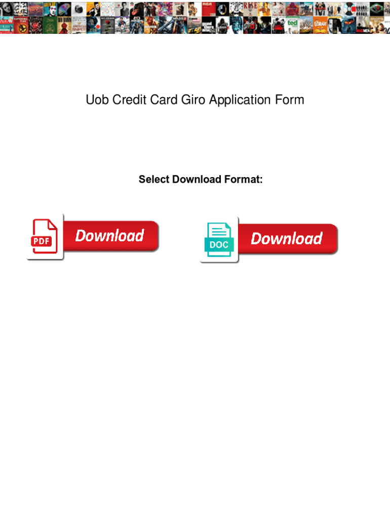 Uob Credit Card Giro Form - Fill Online, Printable, Fillable, Blank ...