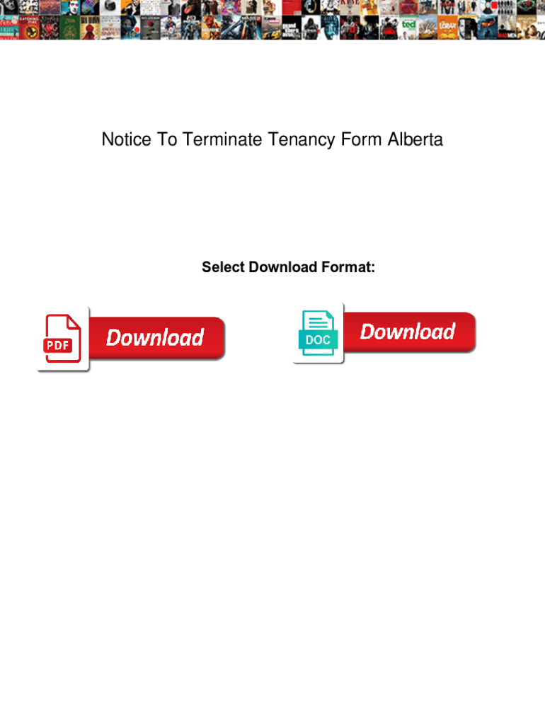 Fillable Online Notice To Terminate Tenancy Form Alberta hearings ...