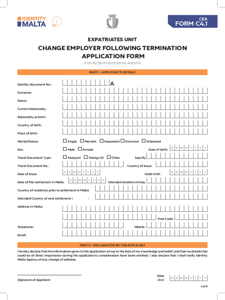 Fillable Online Form-C4.1--Single-Work-Permit-Change-in-Employer ...