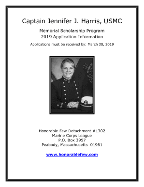 Fillable Online Captain Jennifer J. Harris, USMC - The Honorable Few ...