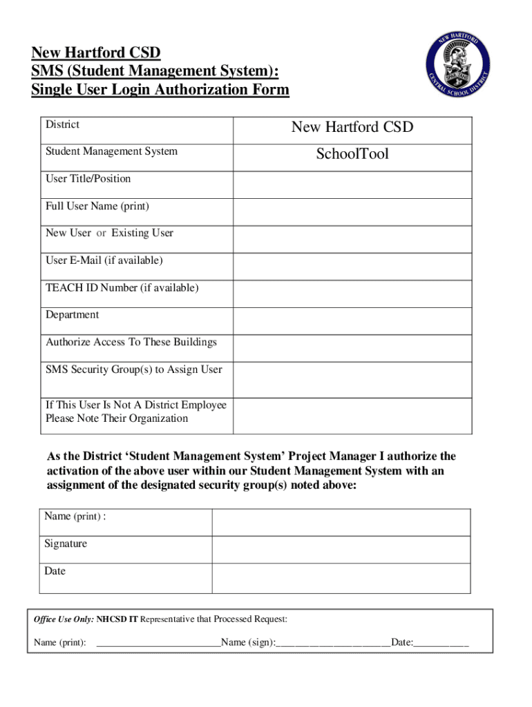 Fillable Online School Tool User ID and Password Authorization Form Fax ...