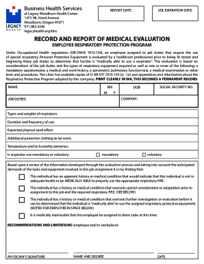 Fillable Online Legacy Medical GroupWoodburn Health Center Fax Email ...