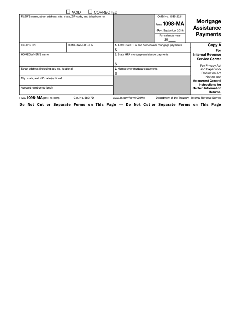 Fillable Online Proposed Collection; Comment Request for Form 1098-MA Fax Email Print - pdfFiller