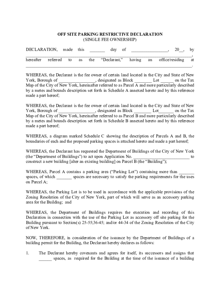 Fillable Online Declaration of Land Use Restrictive Covenants and ...