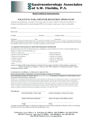 Fillable Online Medical to Obtain in Spanish Fax Email Print - pdfFiller