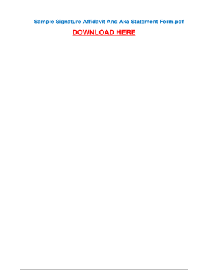 Fillable Online signature affidavit and aka statement Fax Email Print ...